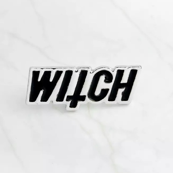 Jewelry | 63 Witch Upside Down Cross T Enamel Pin | Poshmark